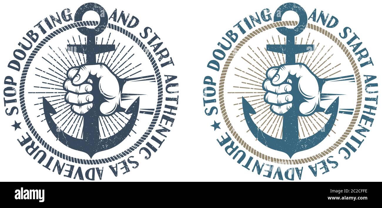 Logo sign symbol anchor hi-res stock photography and images - Alamy