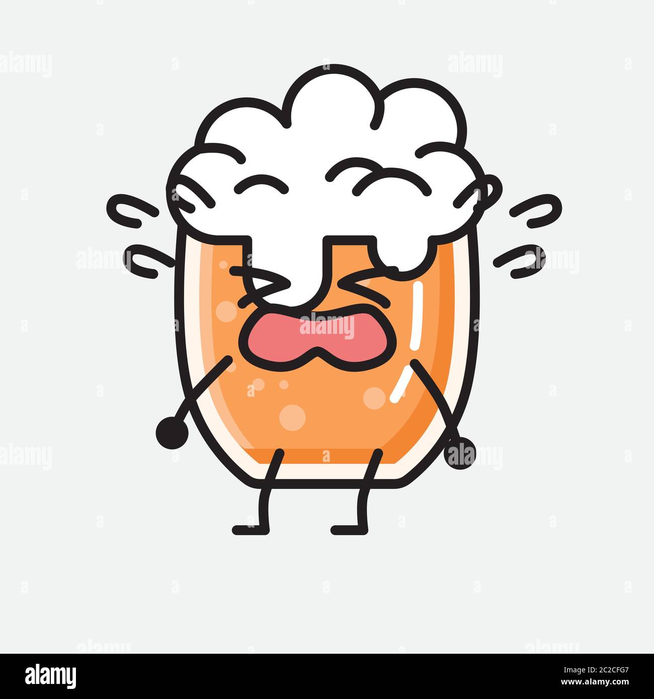 An illustration of Cute Beer Mascot Vector Character in Flat Design ...