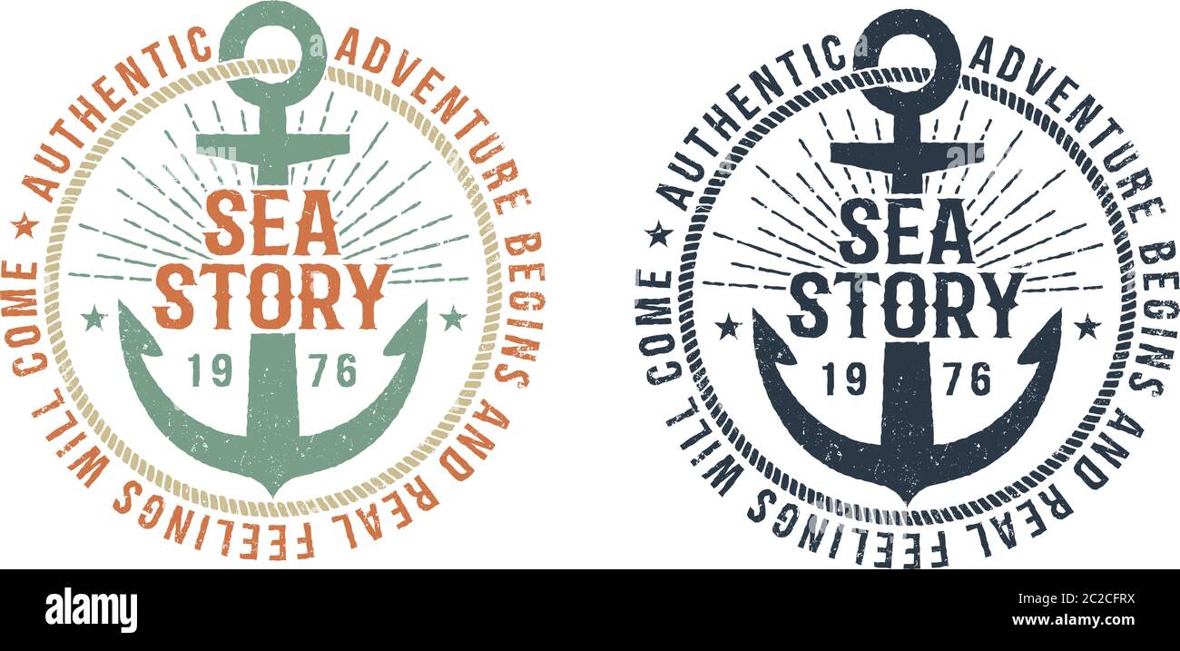 Vintage retro logo anchor Stock Vector Images - Alamy