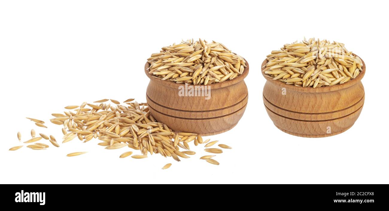 Oat seeds isolated on white background, grain of oats Stock Photo - Alamy
