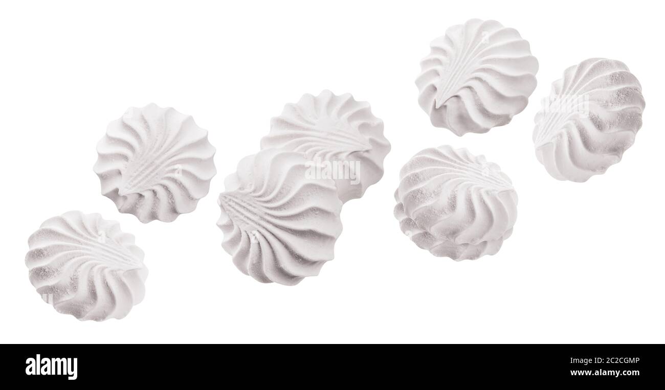 Vanilla marshmallow, traditional russian zephyr isolated on white ...