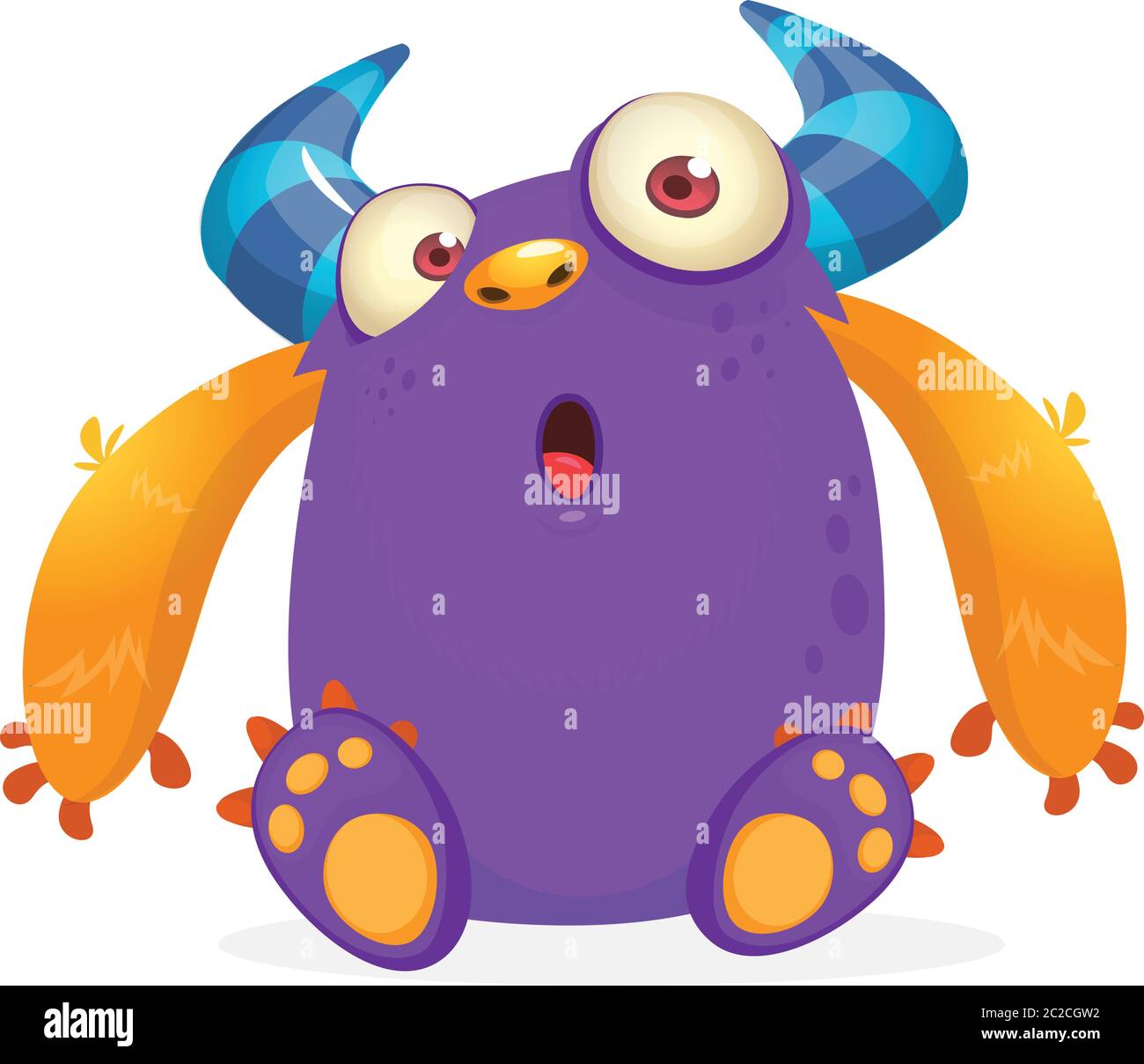 Monster eyes red animal Cut Out Stock Images & Pictures - Alamy