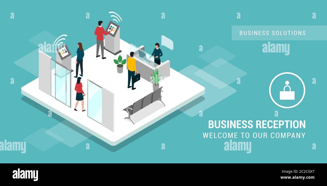 Kiosk in office Stock Vector Images - Alamy