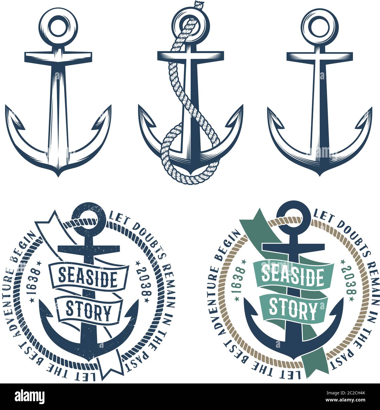 Anchors Naval Navy Maritime Stock Vector Images - Alamy