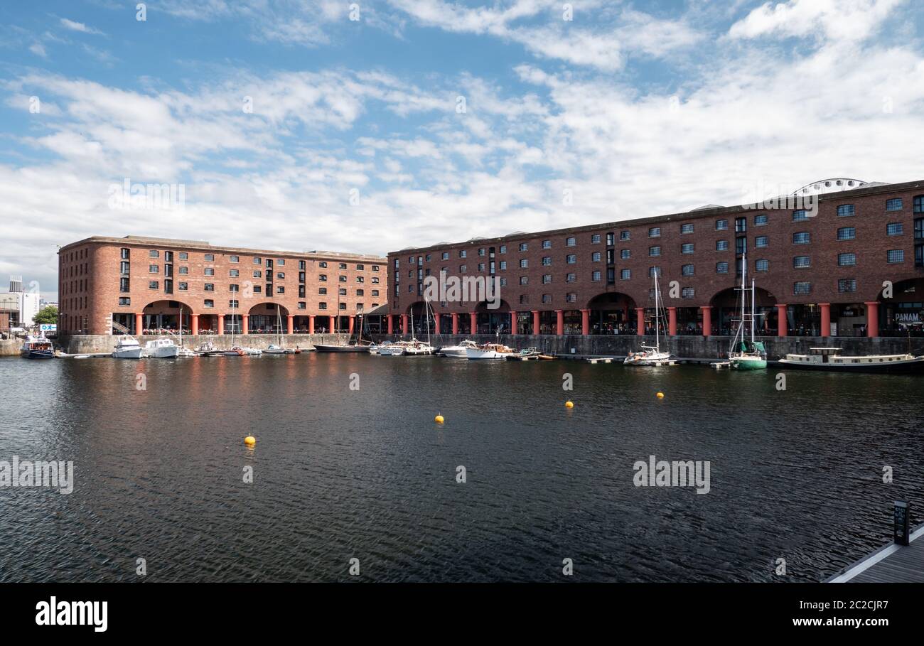 Warehouses and buildings at The Royal Albert Dock in Liverpool England ...