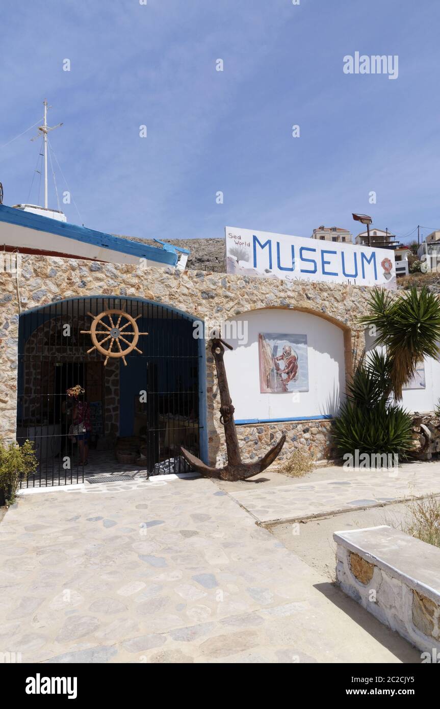 Sea World Museum, Vlychadia, Kalymnos, Dodecanese islands, Greece Stock ...
