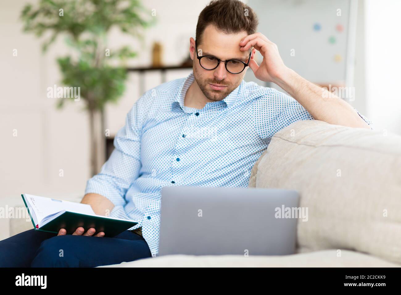 Portrait focused employee computer hi-res stock photography and images ...