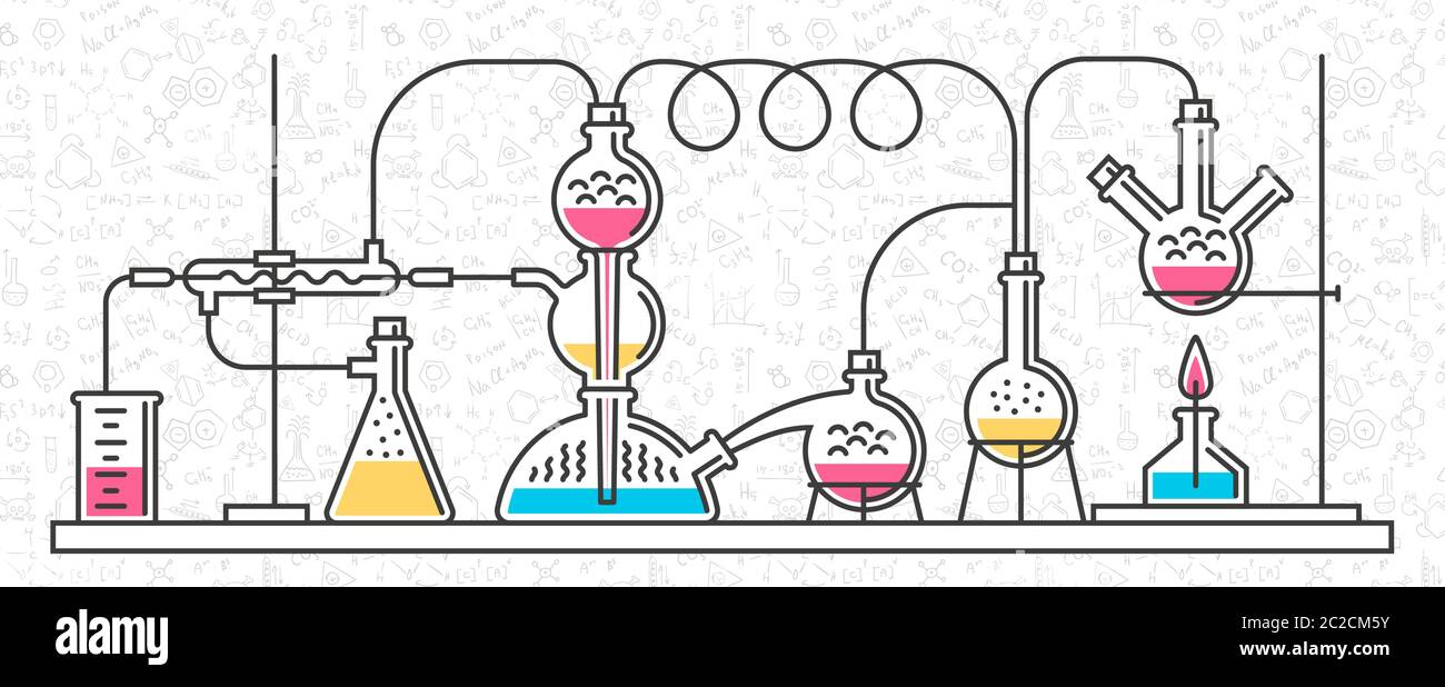 Chemical reaction Stock Vector Images - Alamy