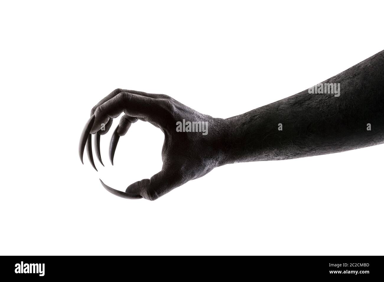 Creepy monster claw isolated on white background with clipping path ...