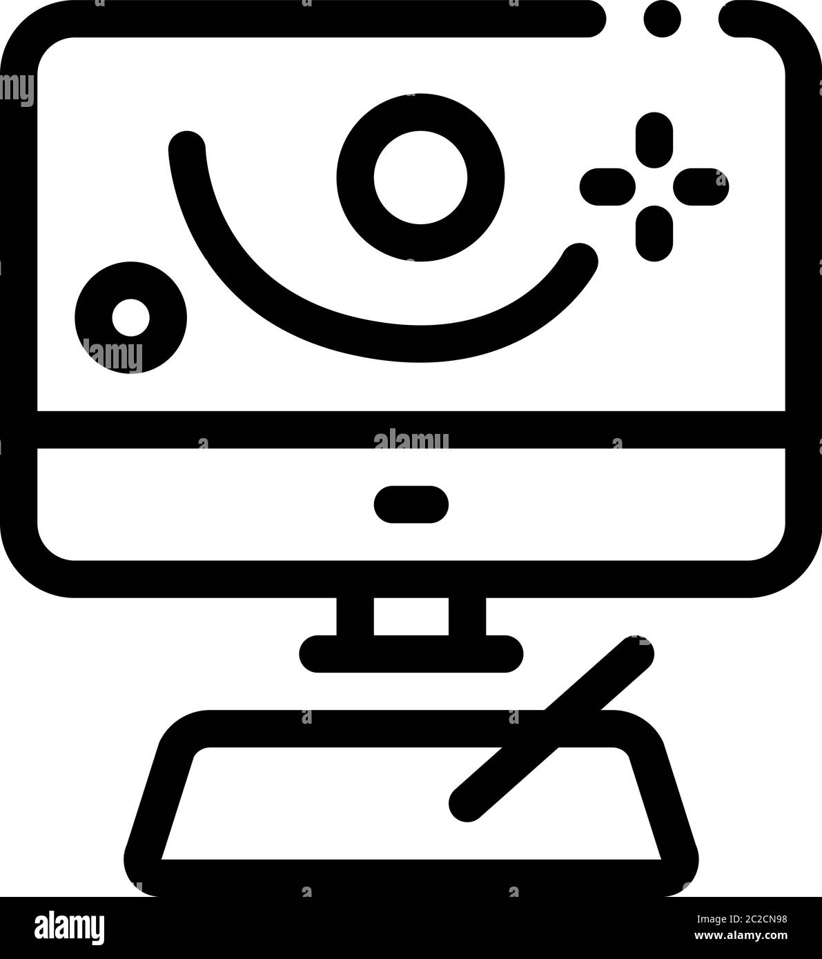 motion projection in action icon vector outline illustration Stock ...