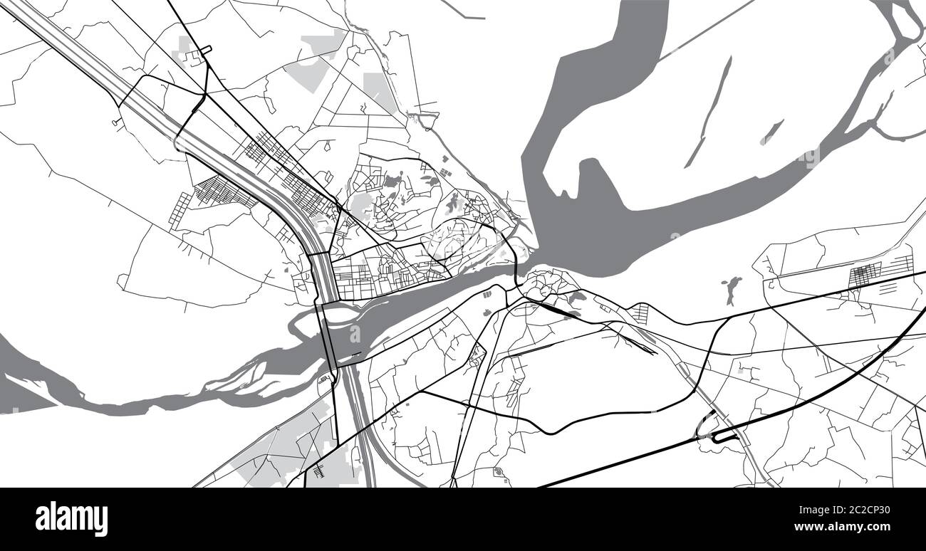 Urban vector city map of Sukkur, Pakistan, Asia Stock Vector Image ...