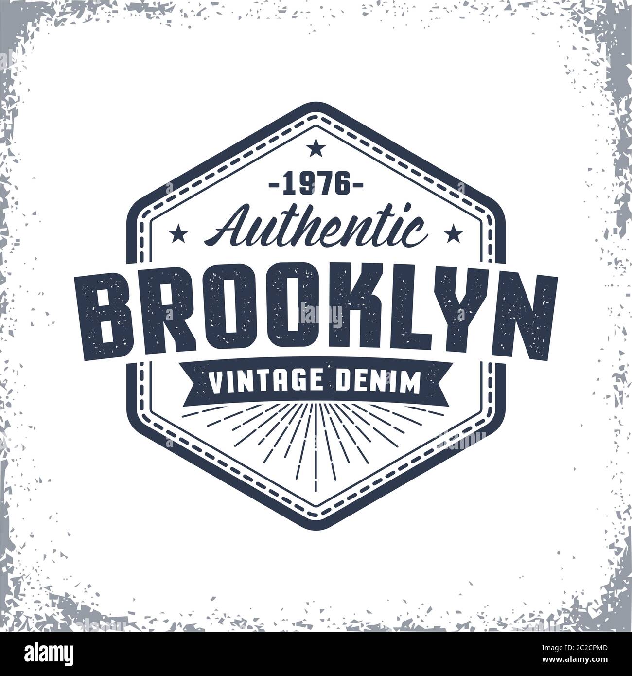 Brooklyn vintage logo with grunge effect Stock Vector Image & Art - Alamy