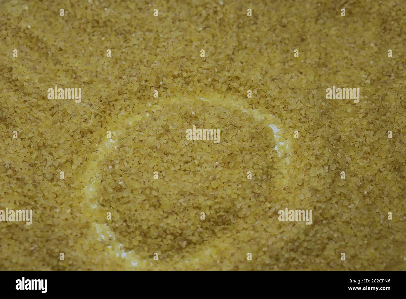Raw Semolina flour or Rava powder isolated in white background Stock ...