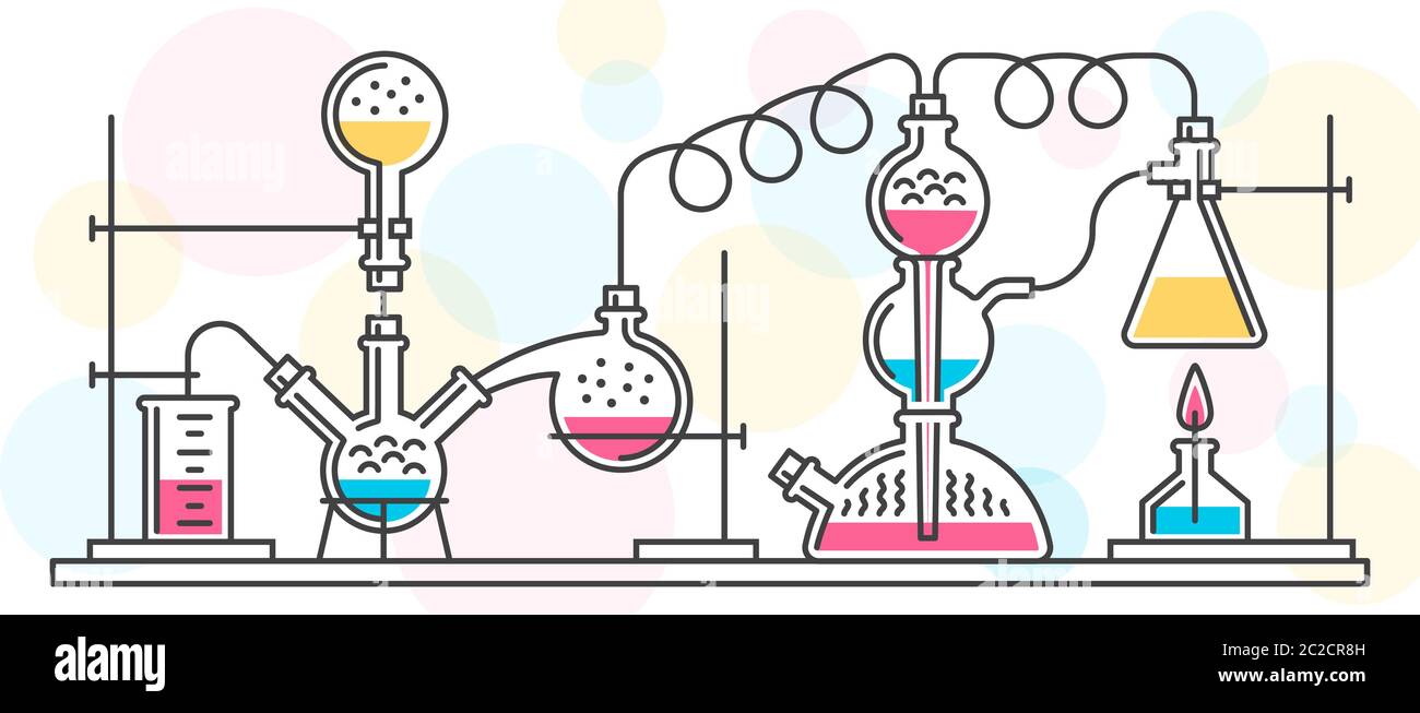 Scientist chemical reaction Stock Vector Images - Alamy