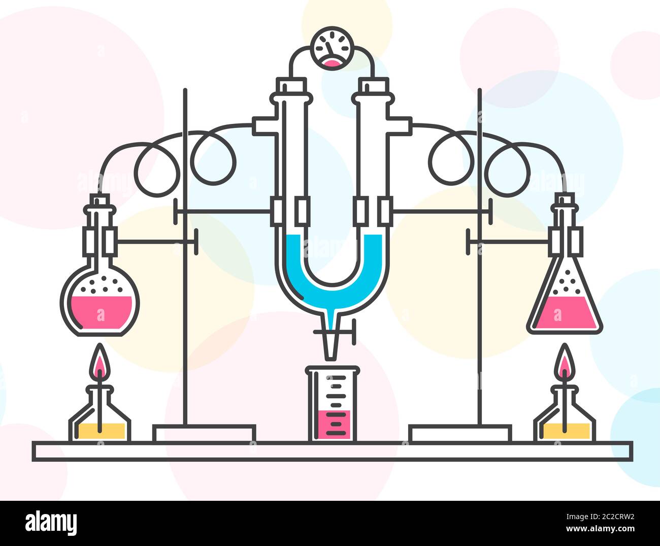 Chemical experiment concept safety Stock Vector Images - Alamy
