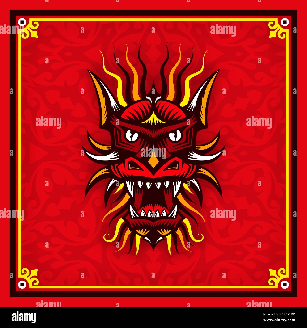 Tradition chinese dragon red Stock Vector Images - Alamy