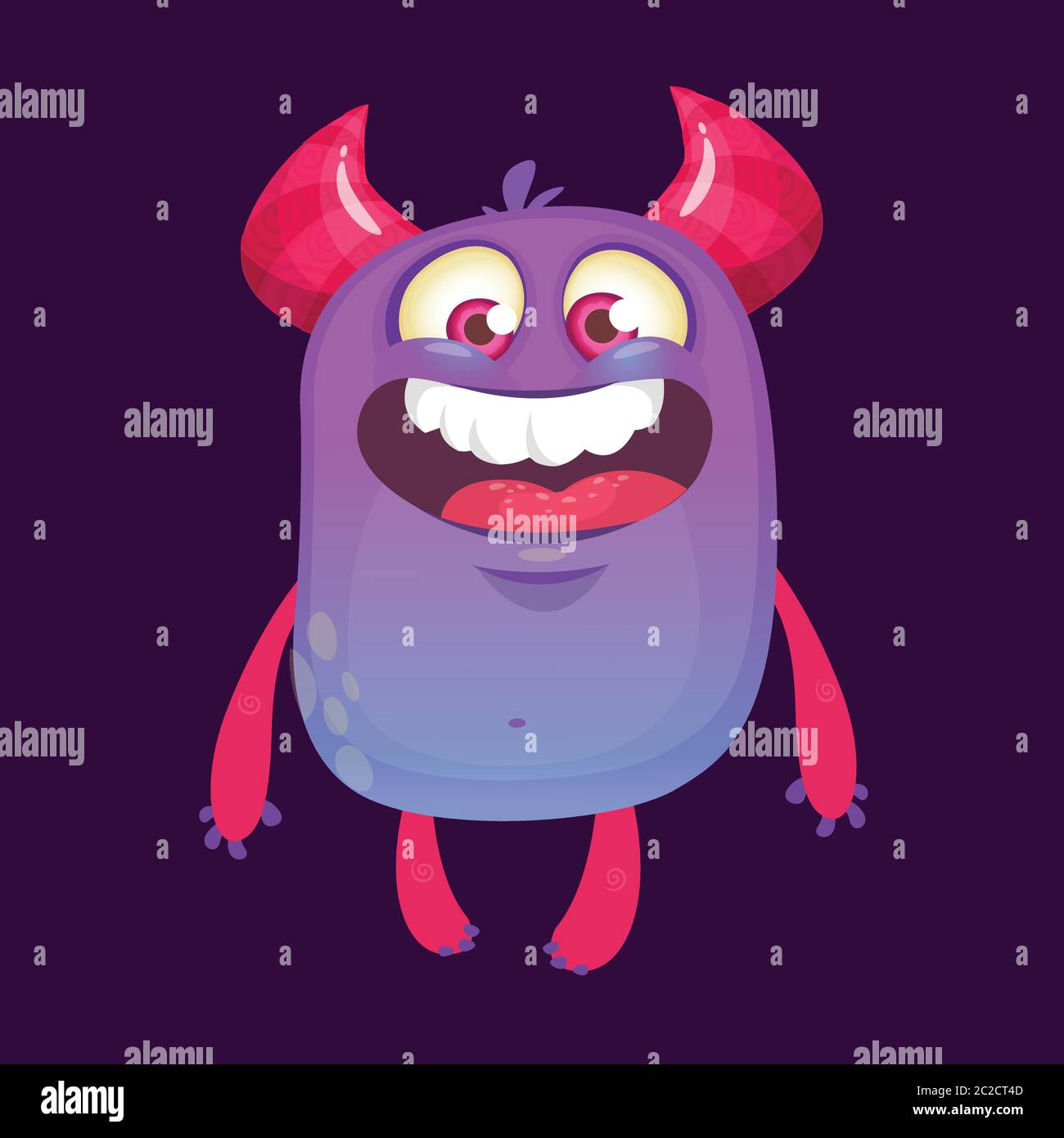 Happy cartoon monster. Vector character isolated Stock Vector Image ...