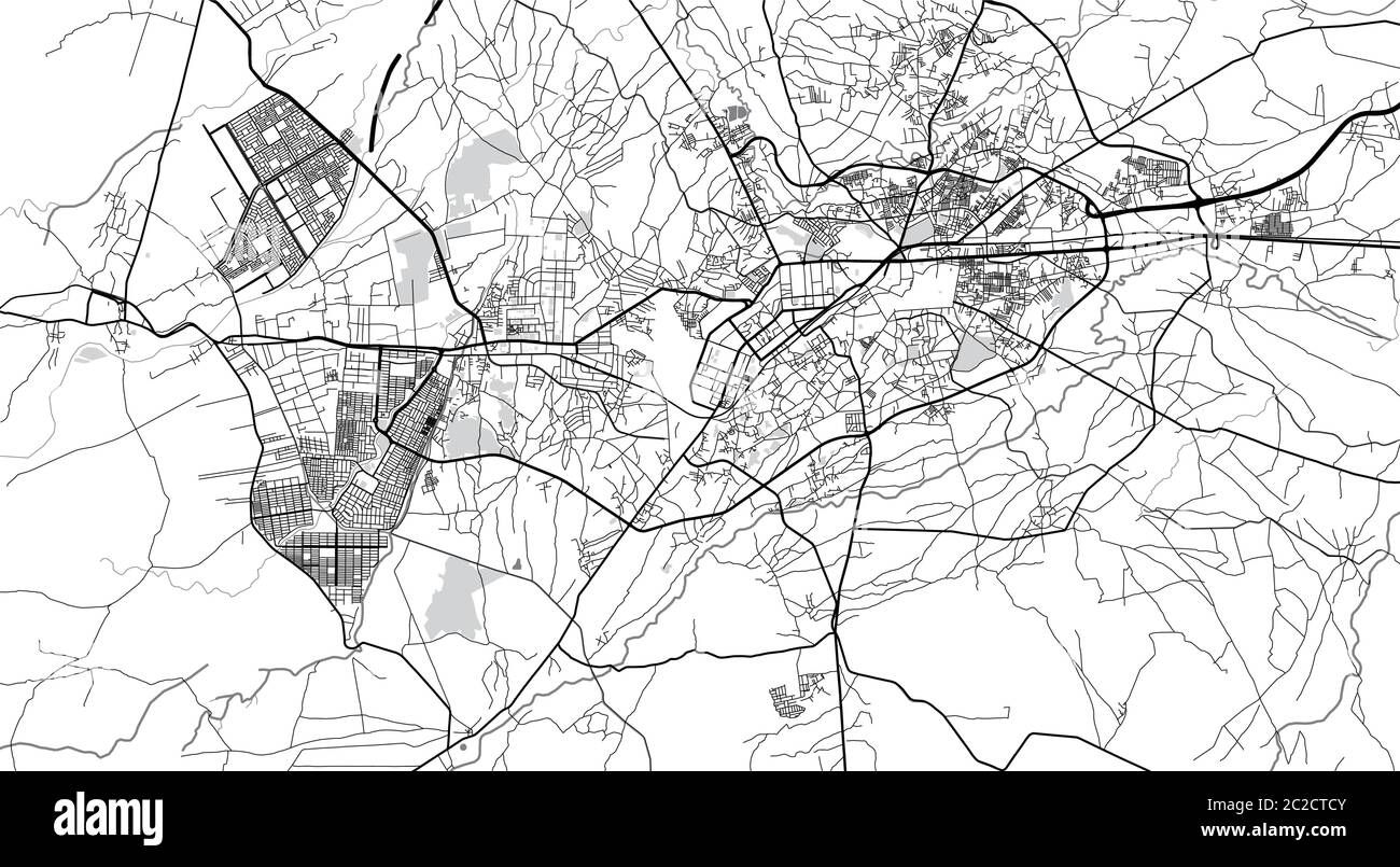 Urban vector city map of Peshawar, Pakistan, Asia Stock Vector Image ...