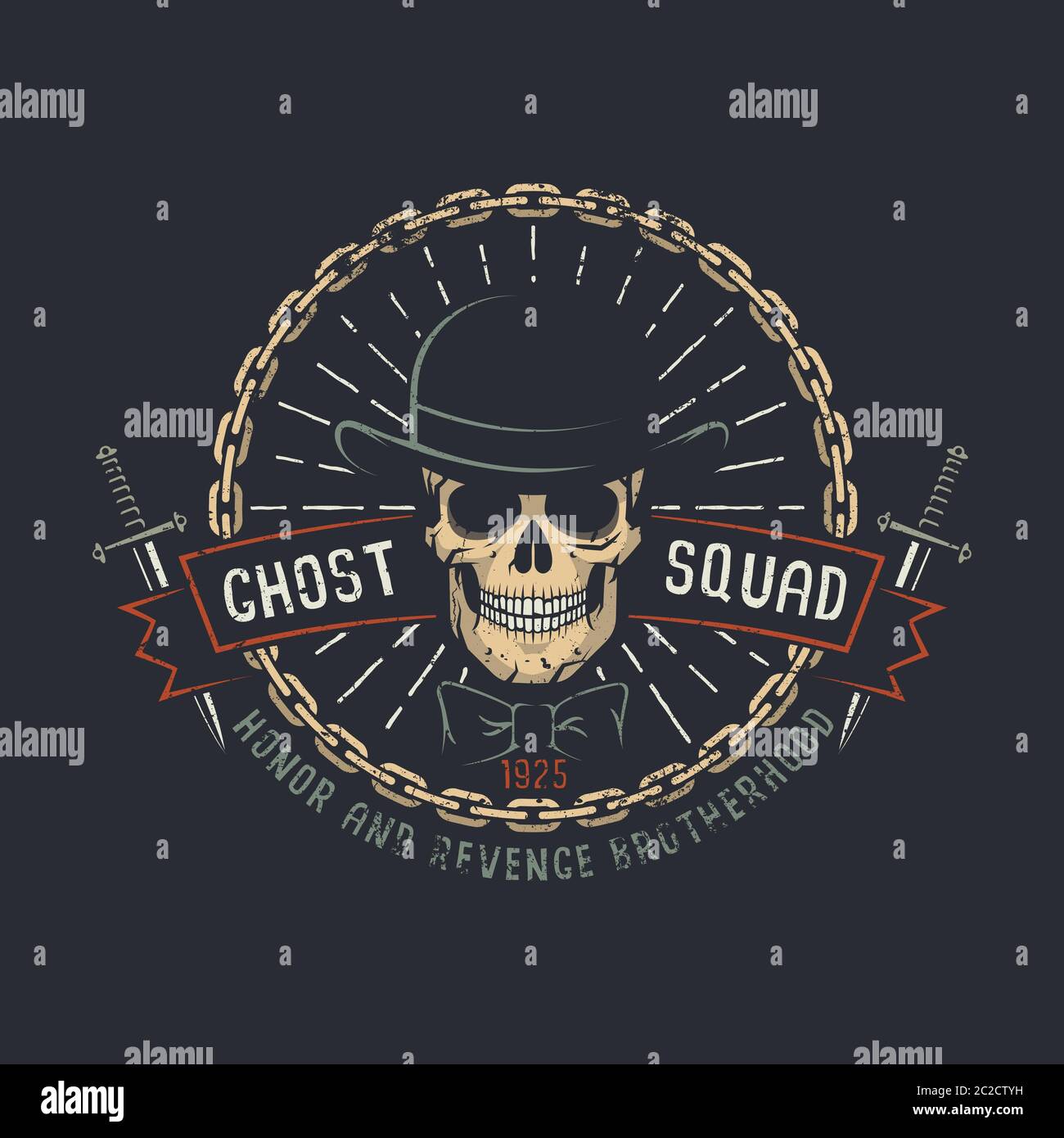 Skeleton in chains Stock Vector Images - Alamy