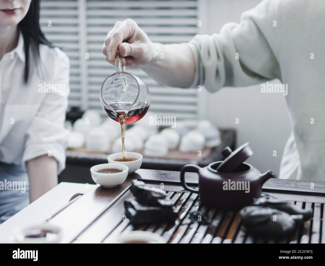 Chinese puerh tea ceremony Stock Photo - Alamy