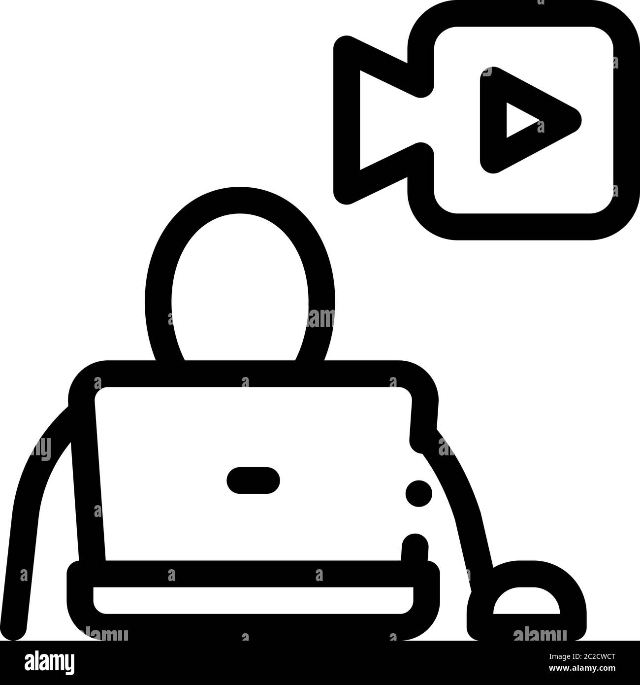 video operator icon vector outline illustration Stock Vector Image ...