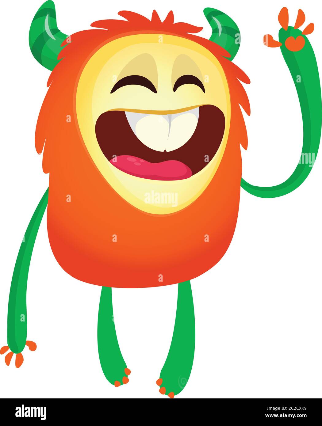 Happy cartoon monster. Vector character Stock Vector Image & Art - Alamy