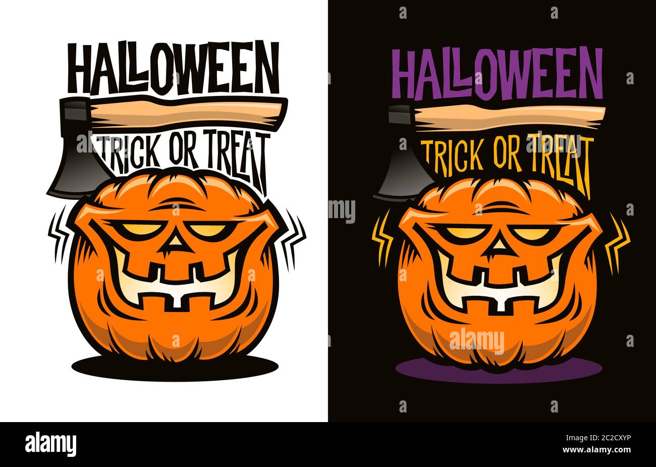 Illustration pumpkin cartoon halloween Stock Vector Images - Alamy