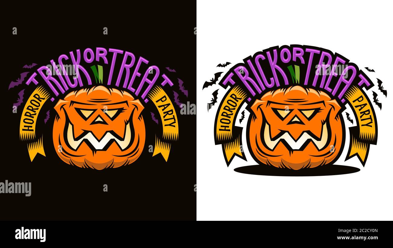 Scary halloween pumpkin night Stock Vector Images - Alamy