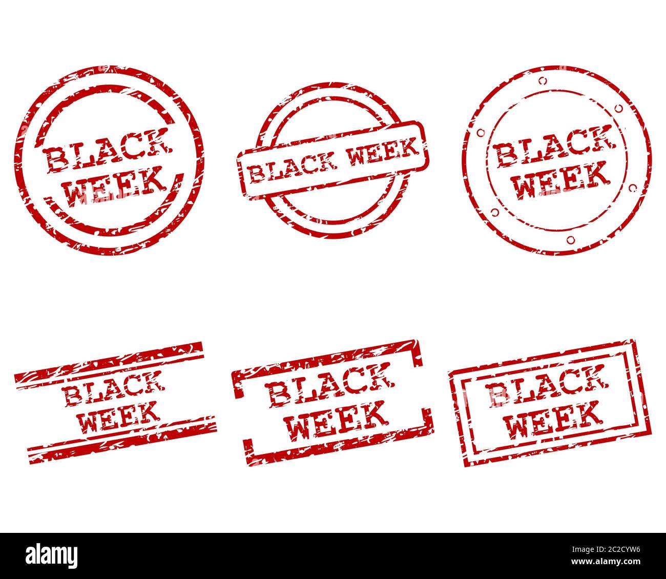 Black week stamps Stock Photo - Alamy
