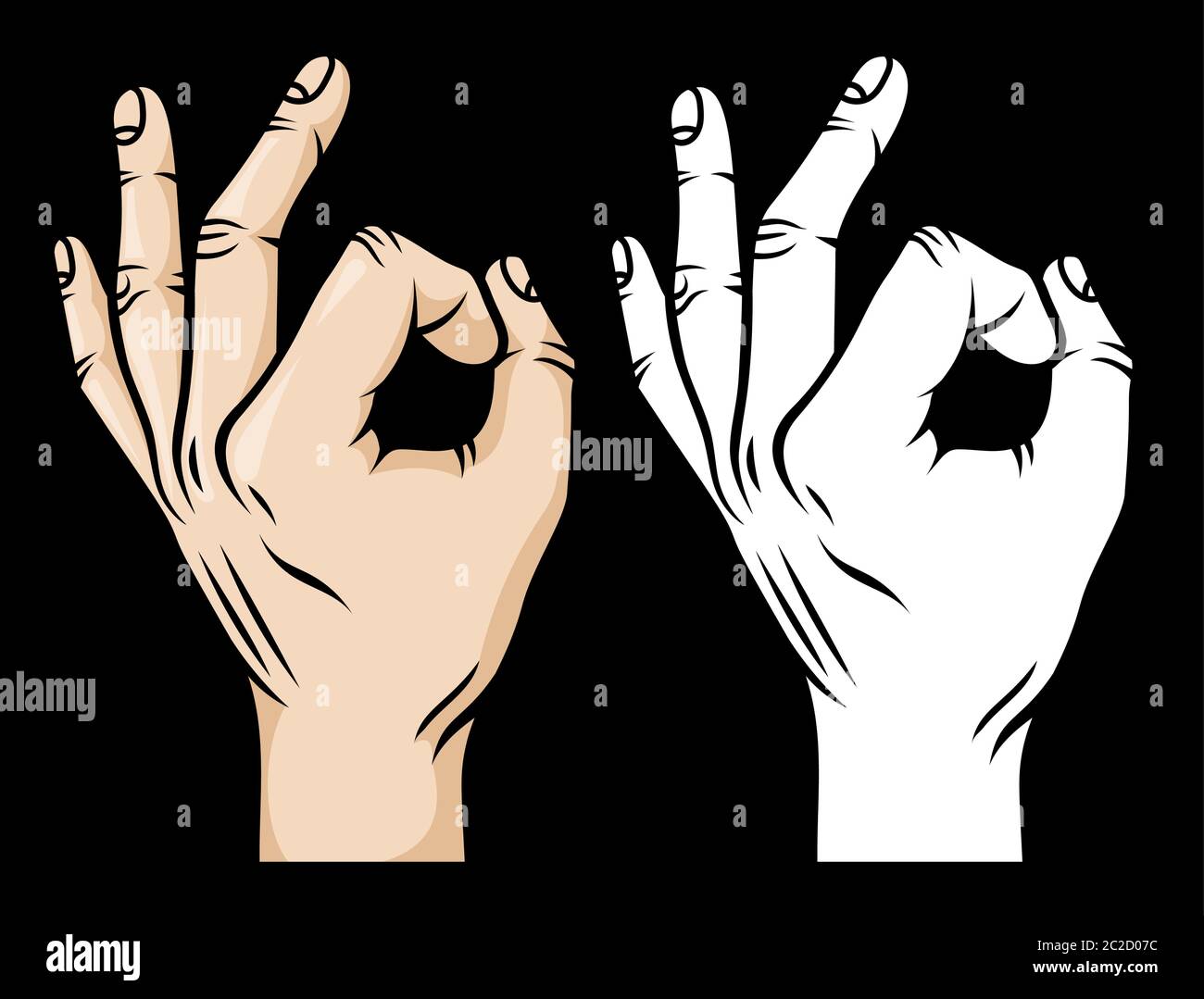 Finger gesture symbol Stock Vector Images - Alamy