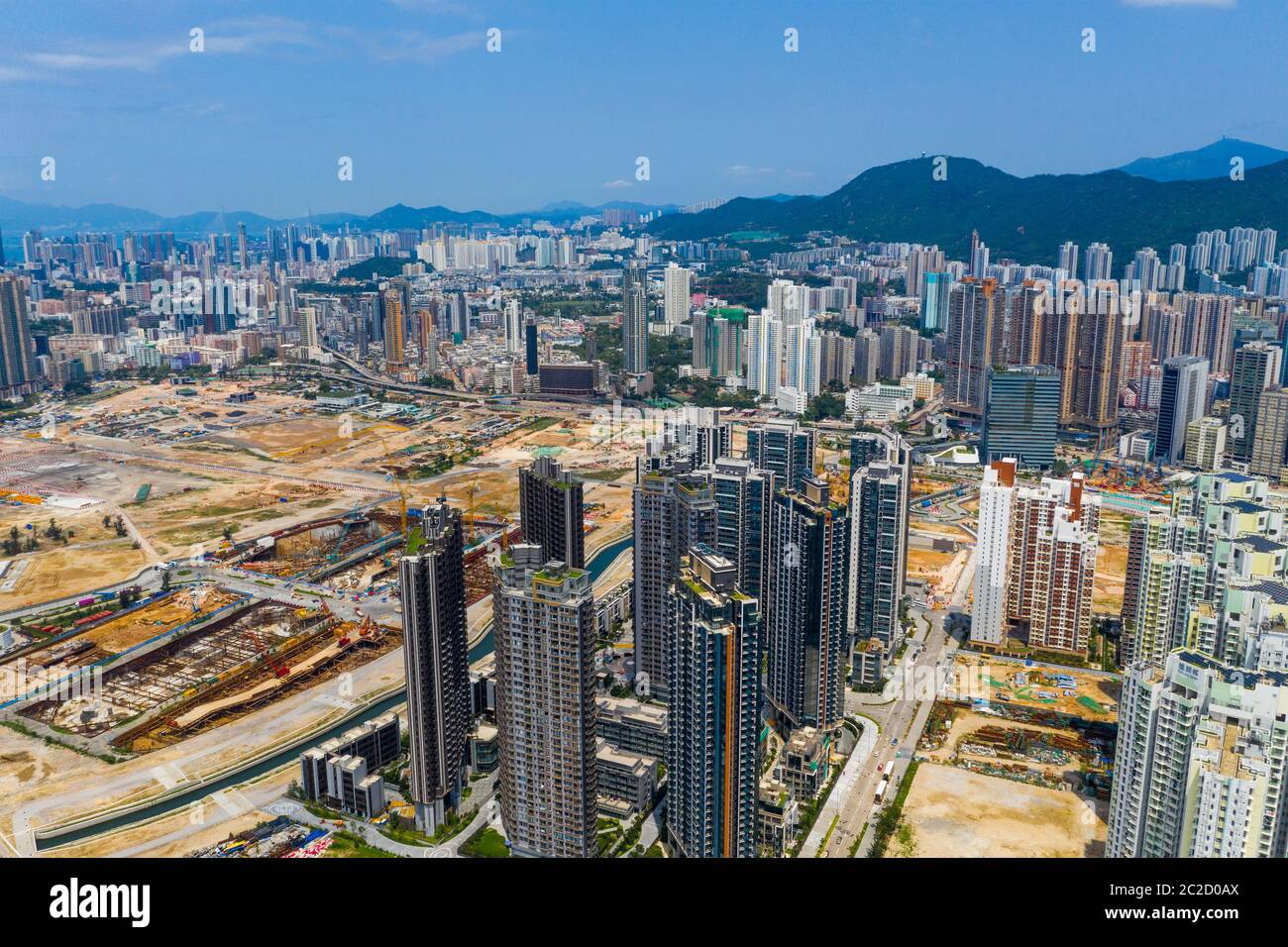Kai Tak, Hong Kong 12 May 2019: Aerial view of Hong Kong development ...