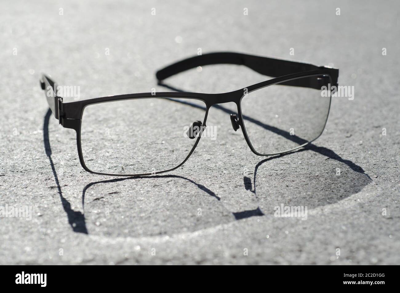 Eyeglasses with Shadow Stock Photo - Alamy