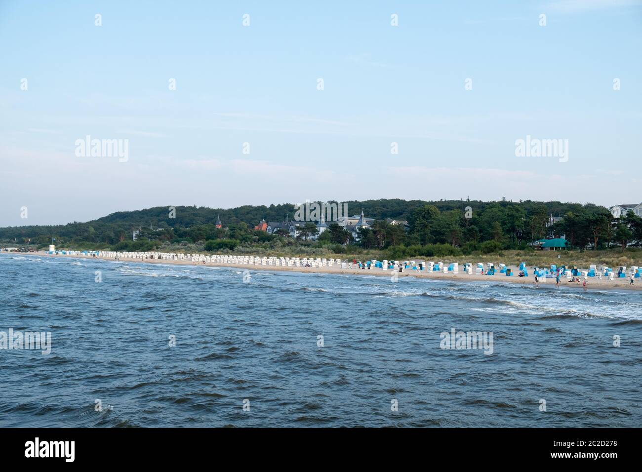 The wonderful beach of the seaside resort Zinnowitz on the island of ...