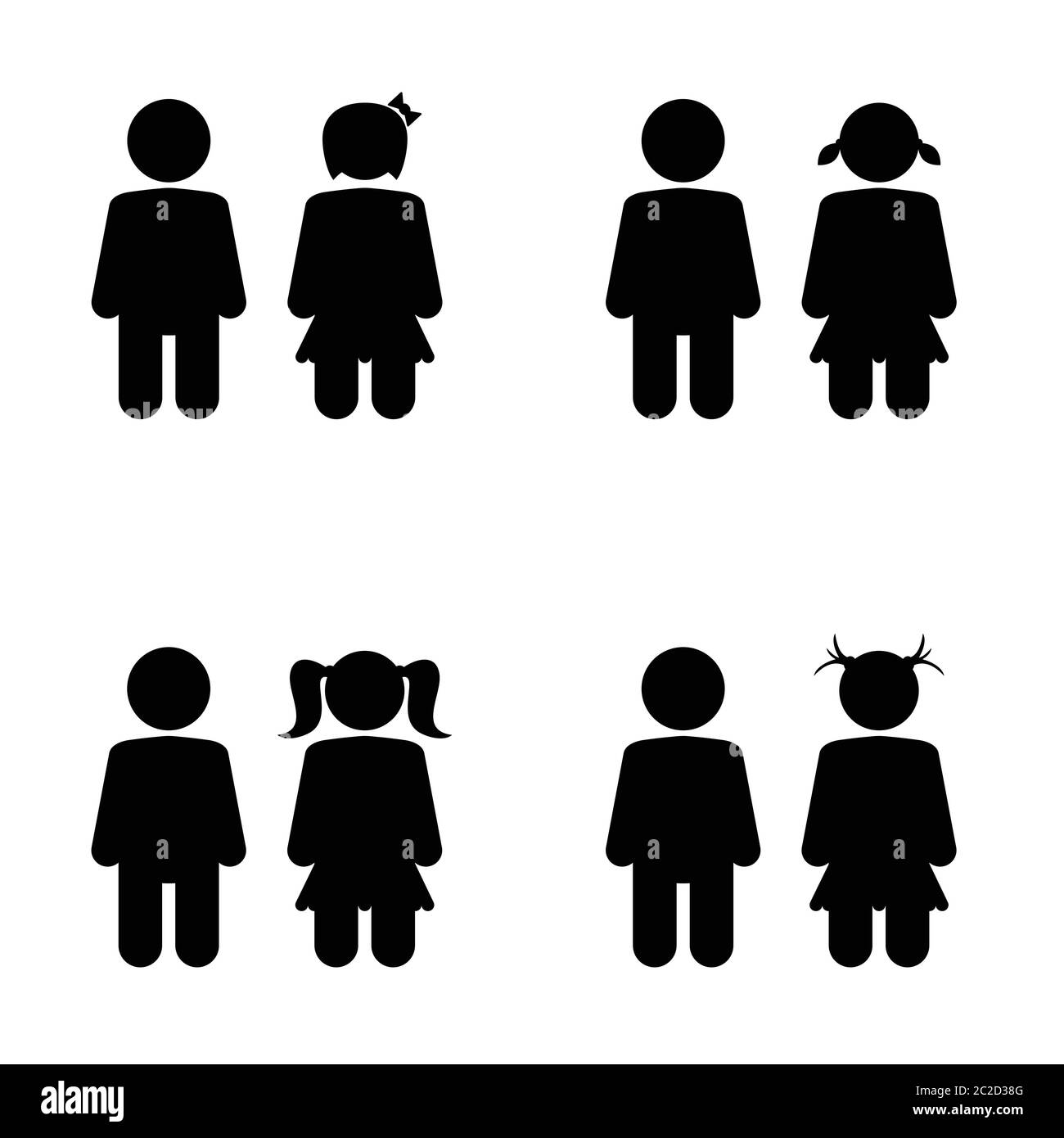 children icon set two vector on white background Stock Vector Image ...