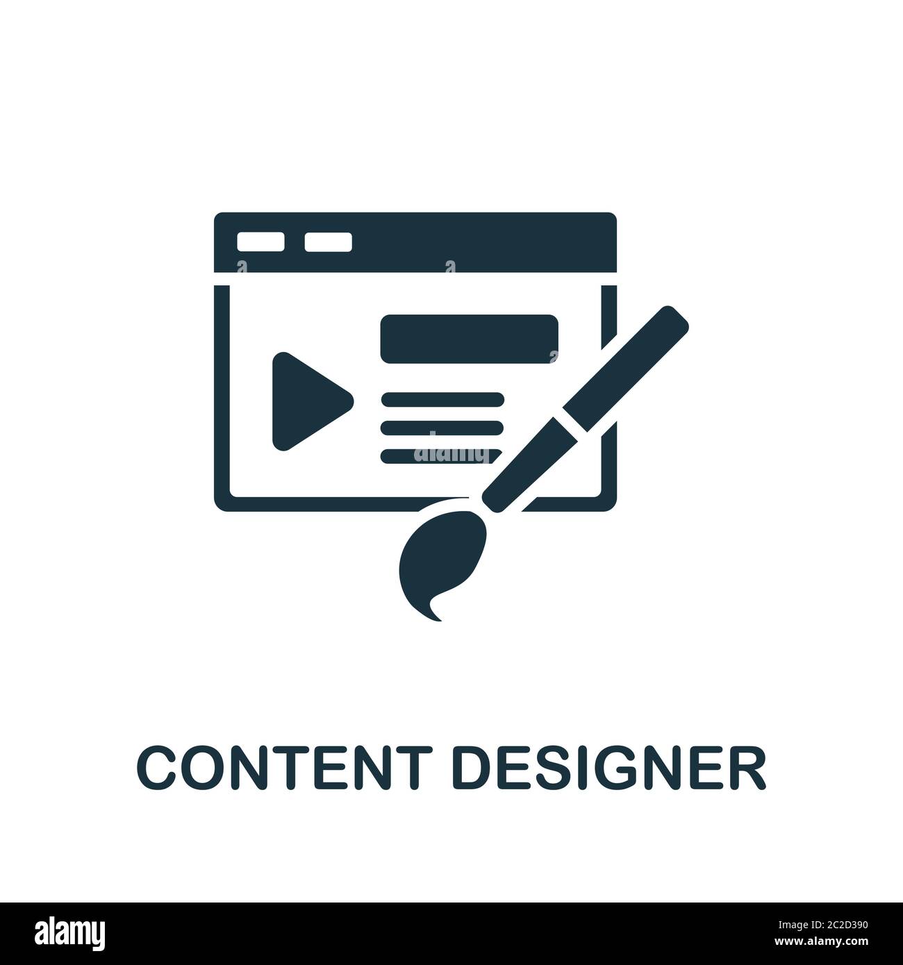 Content Designer icon. Simple element from content marketing collection ...