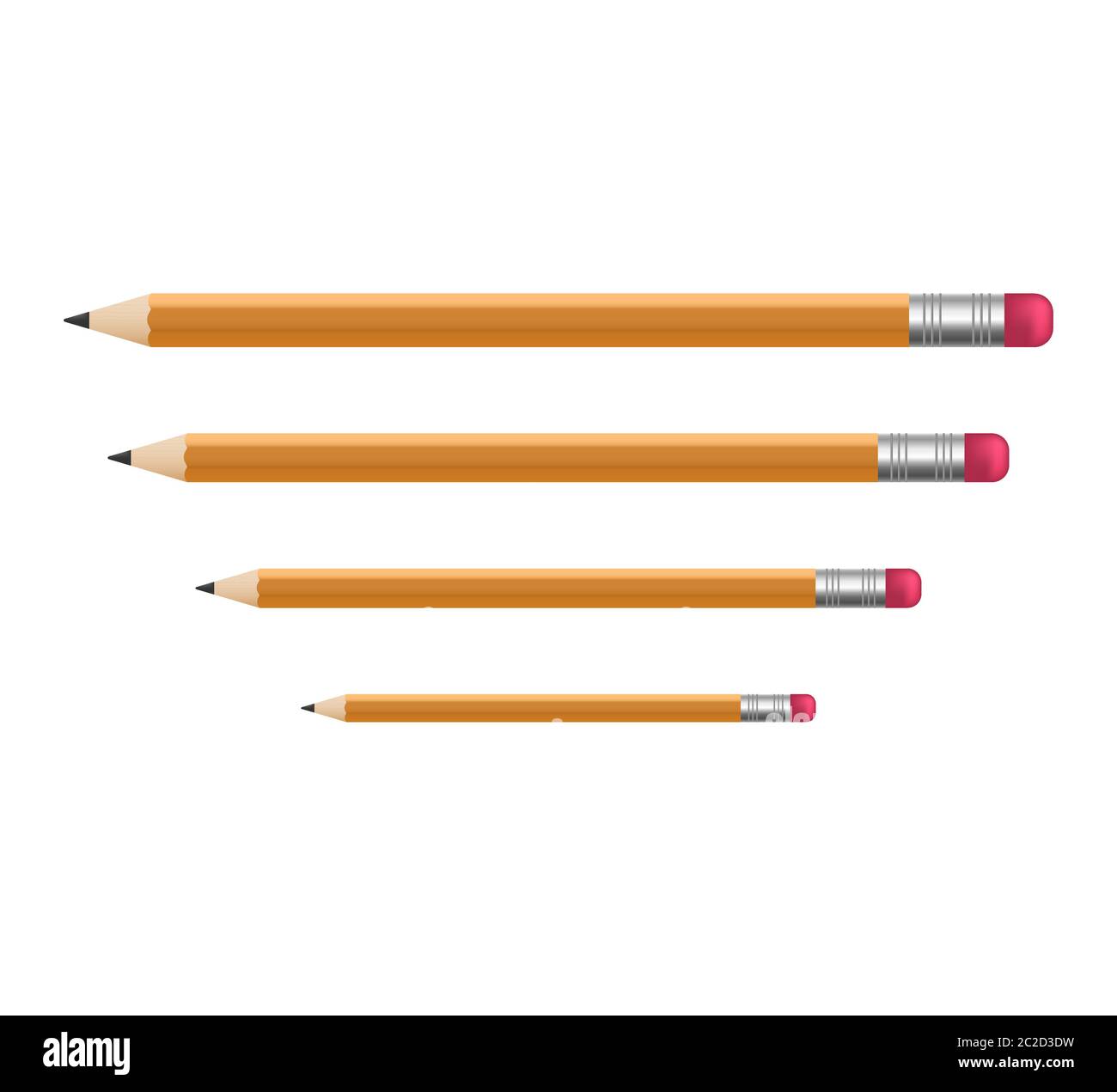 Classic shiny yellow. Yellow Wooden sharp pencils Stock Vector Image ...