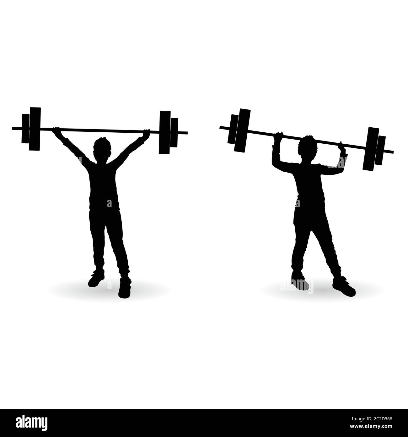 children with weights set illustration Stock Vector Image & Art - Alamy