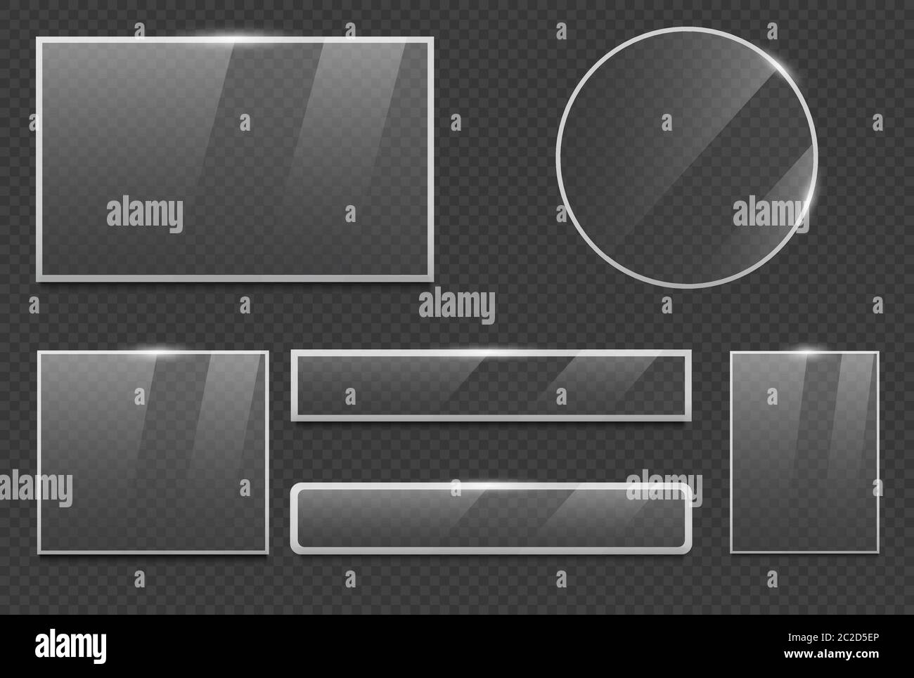 Vector glass frame. Glass banner realistic vector Stock Vector Image ...