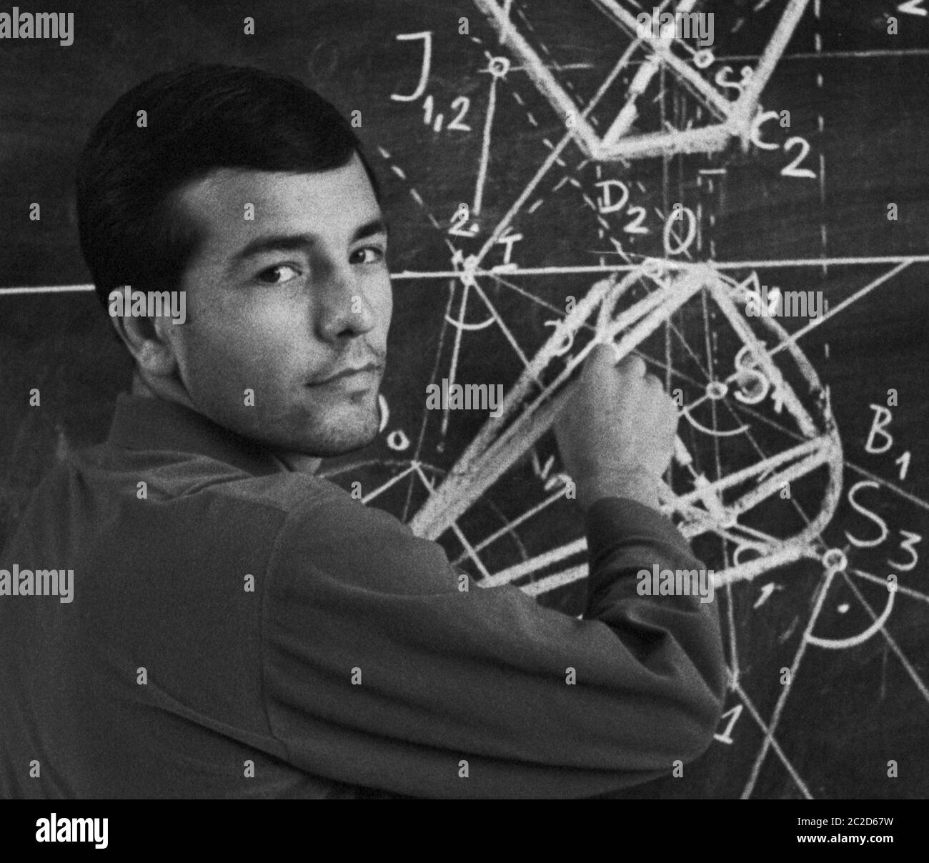 Descriptive geometry, Technical University, Sofia, 1960s Stock Photo ...