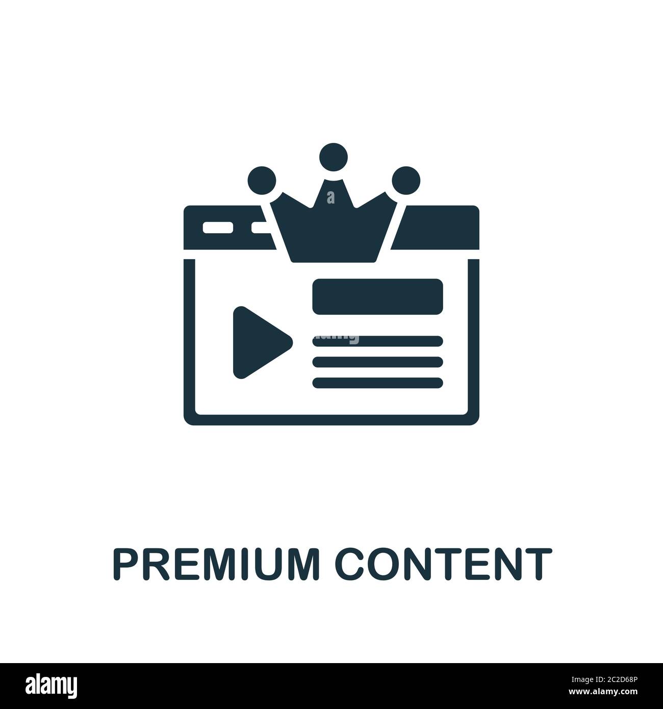 Premium Content icon. Simple element from content marketing collection ...