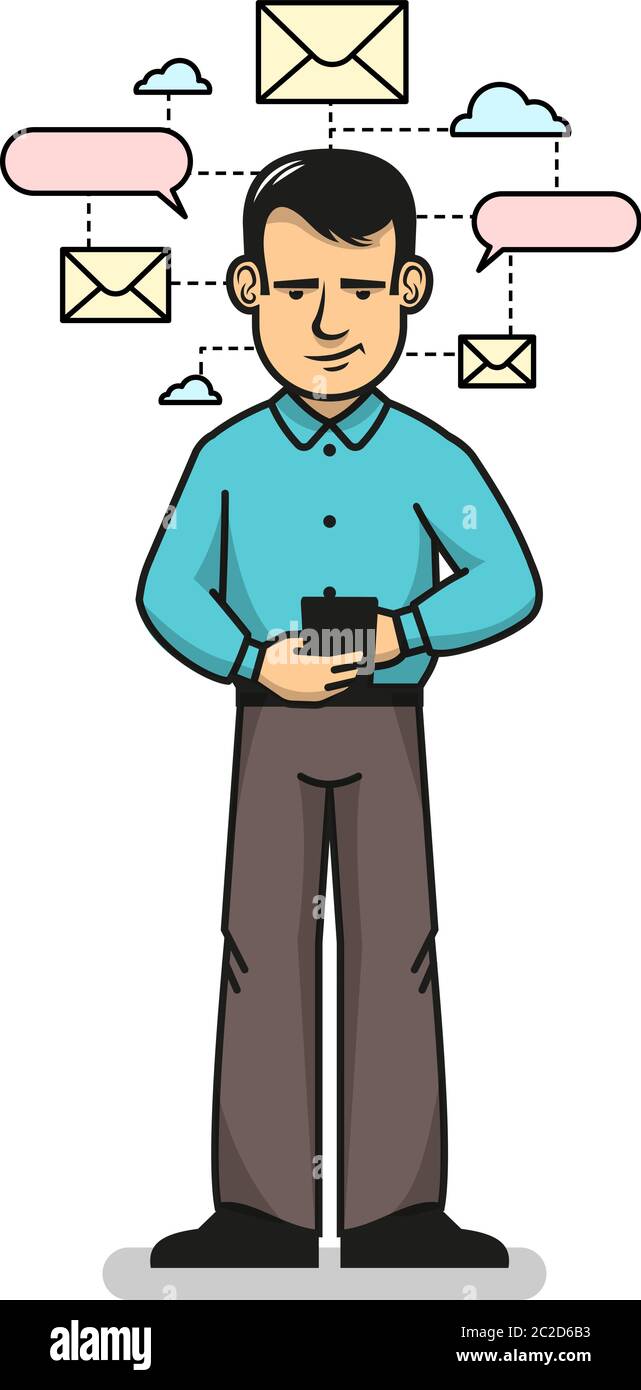 Cellphone joyful Stock Vector Images - Alamy