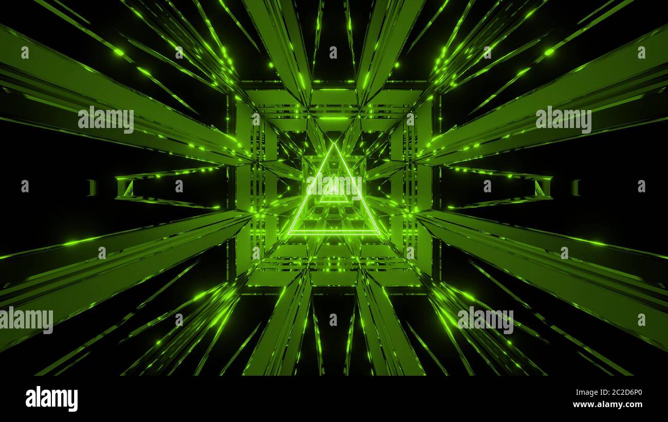 glowing triangle wireframe design 3d illustration background wallpaper ...