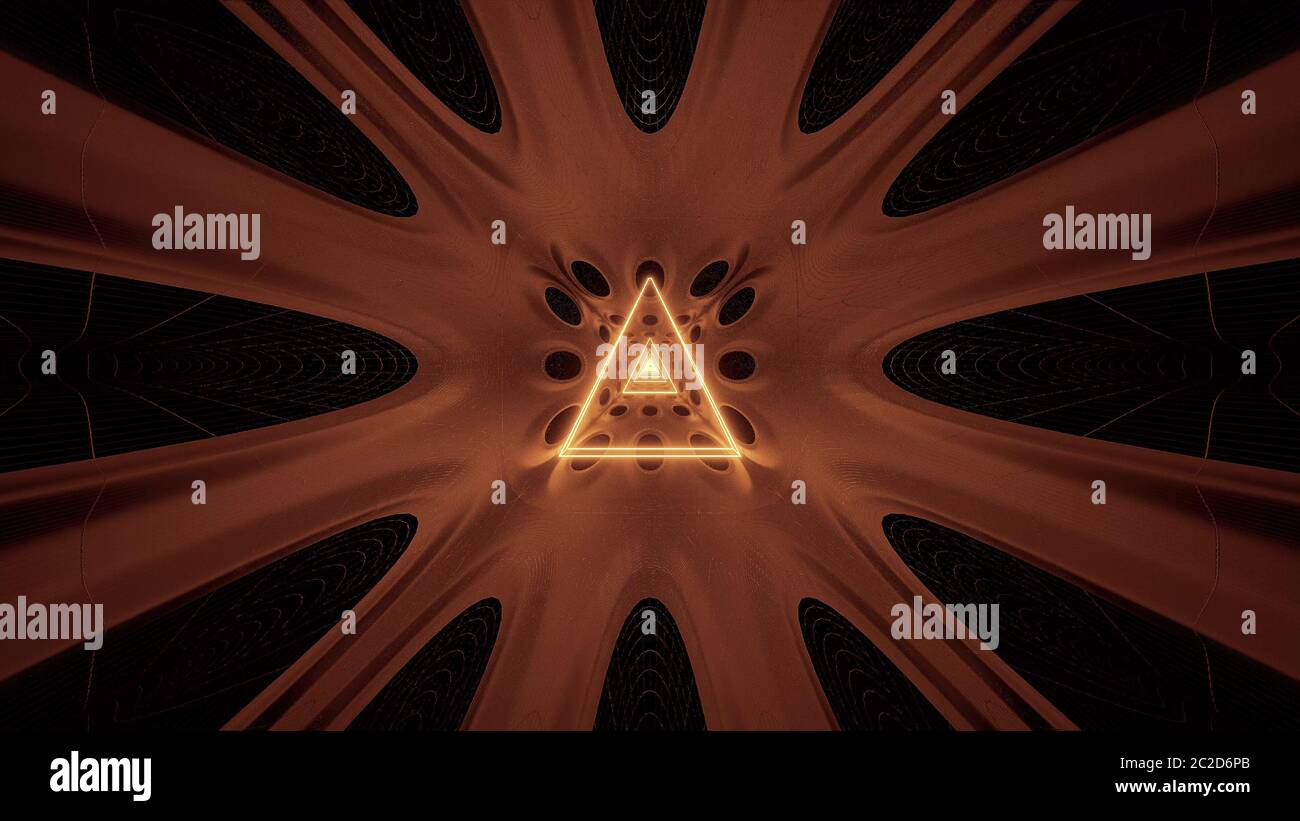 glowing triangle wireframe design 3d illustration background wallpaper ...