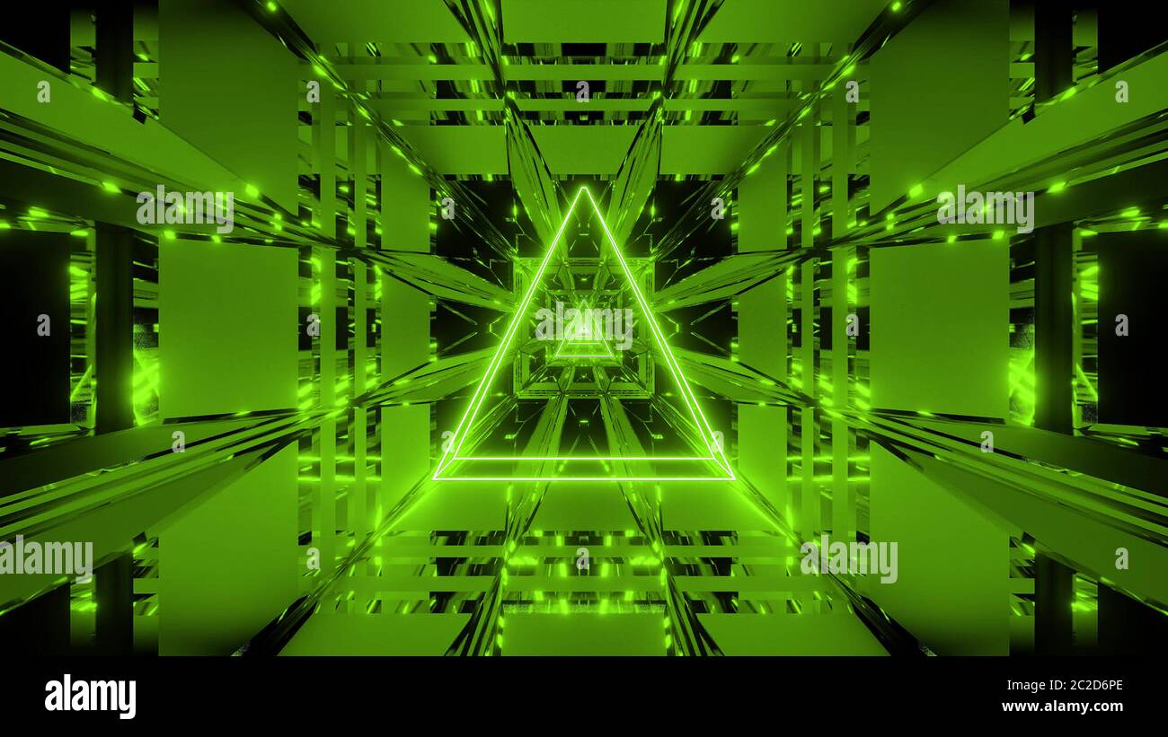 glowing triangle wireframe design 3d illustration background wallpaper ...