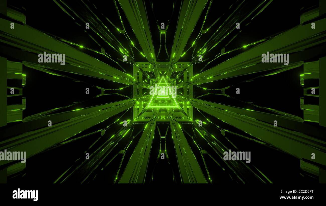 glowing triangle wireframe design 3d illustration background wallpaper ...