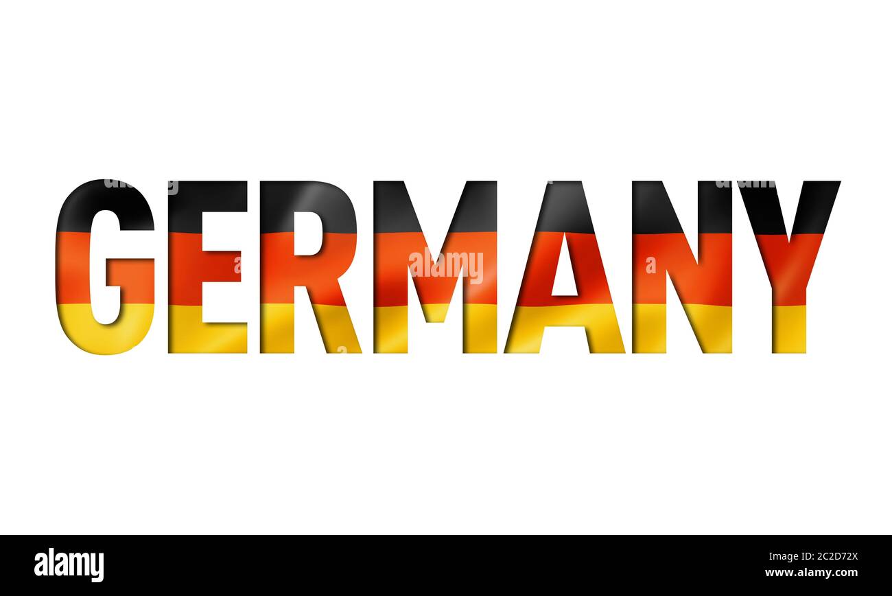 german flag text font. germany symbol background Stock Photo - Alamy