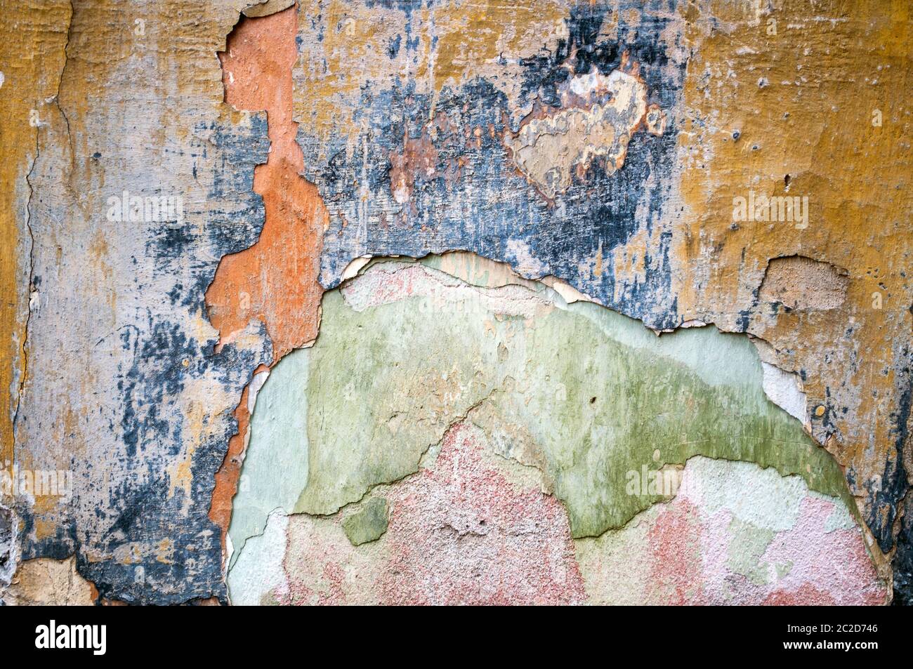 Old damaged wall with layers of colors Stock Photo - Alamy