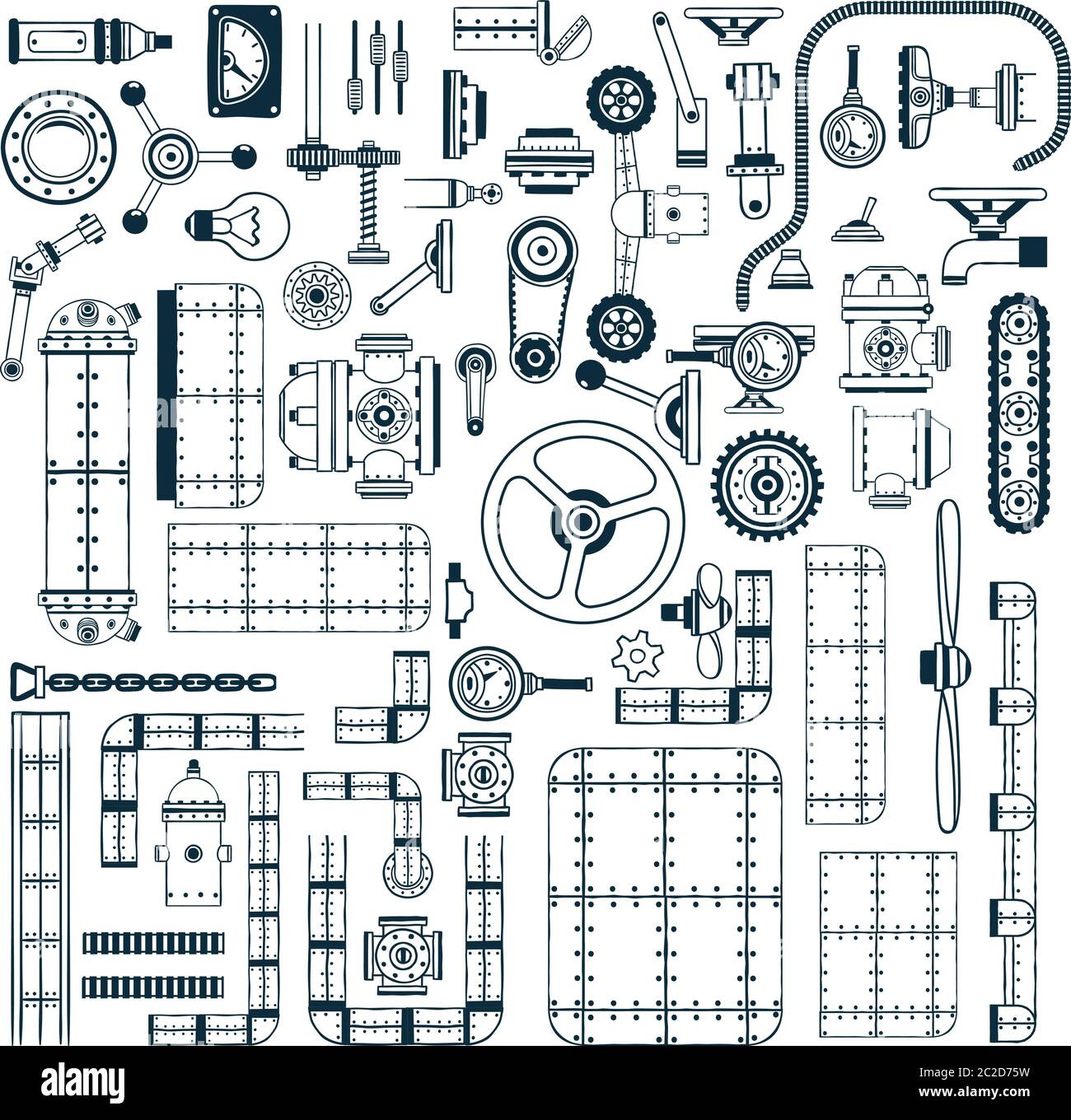 Auto Spare Parts Stock Vector Images - Alamy