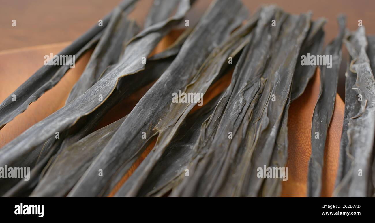 Pile of japanese dry konbu Stock Photo - Alamy