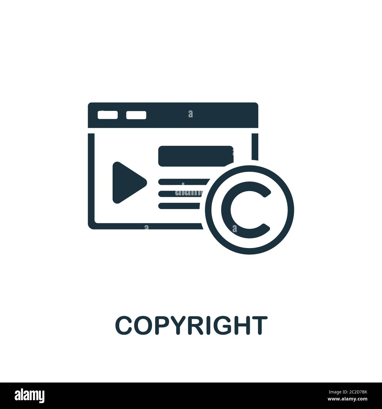 Copyright icon. Simple element from content marketing collection ...